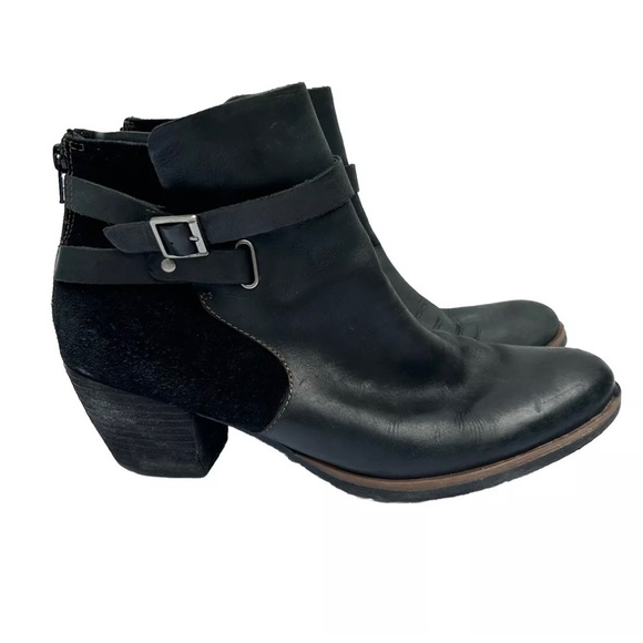 Kork-Ease | Shoes | Korks Ankle Boots Womens 1 Black Leather Suede ...